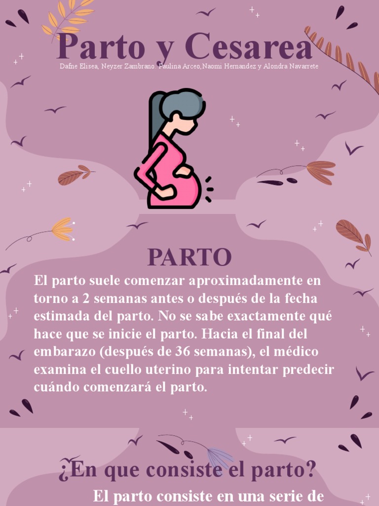 Parto y Cesarea Expo | PDF | Parto | Seccion de cesárea