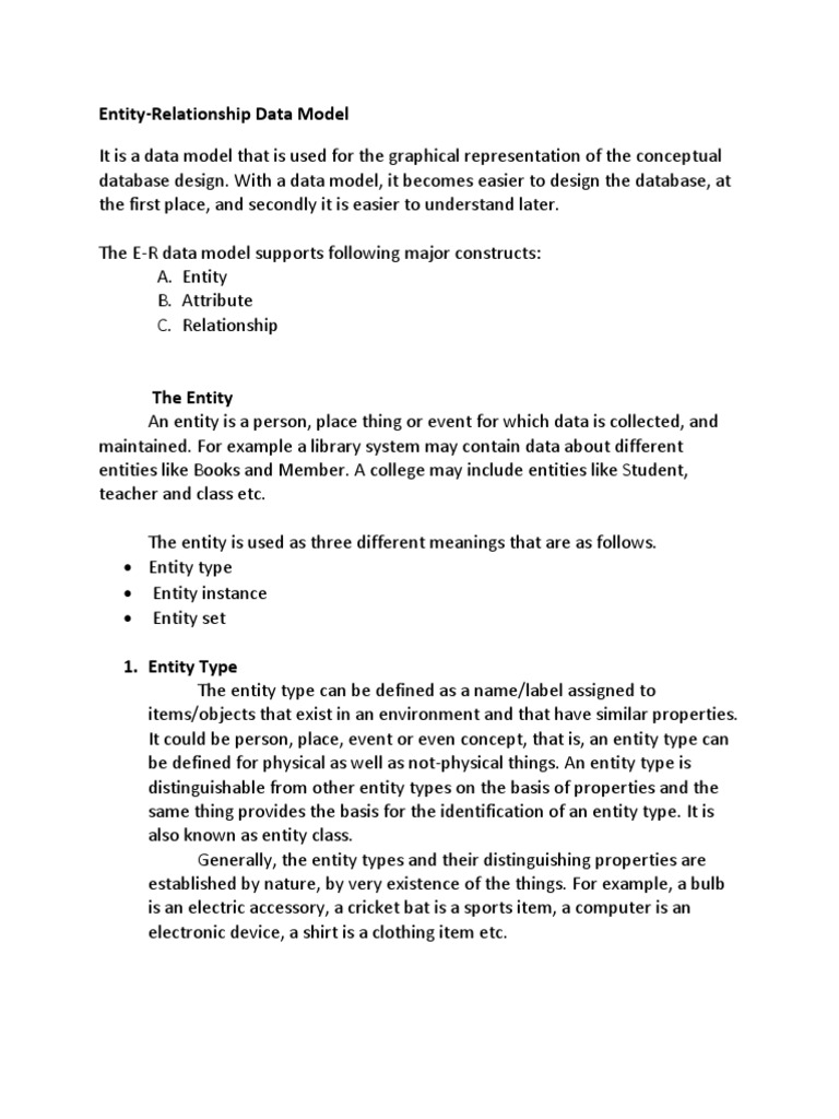 Entity | PDF | Data Model | Conceptual Model