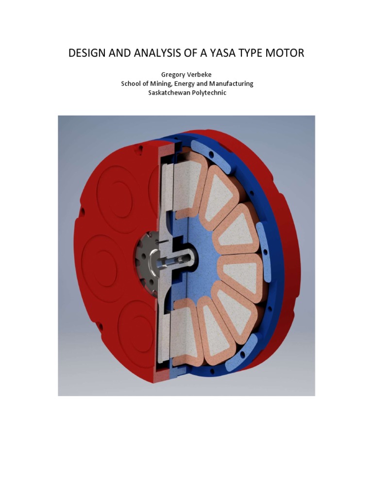 YASA Type Axial Flux Motor Design Analysis | PDF | Electric Motor ...