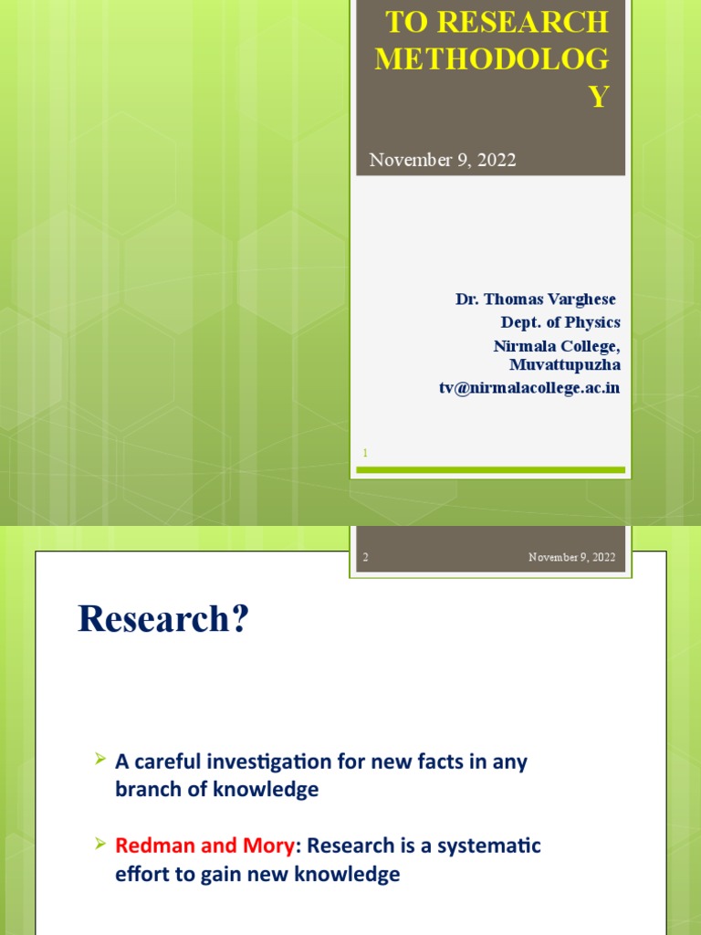 Research Methodology Overview | PDF | Qualitative Research | Experiment