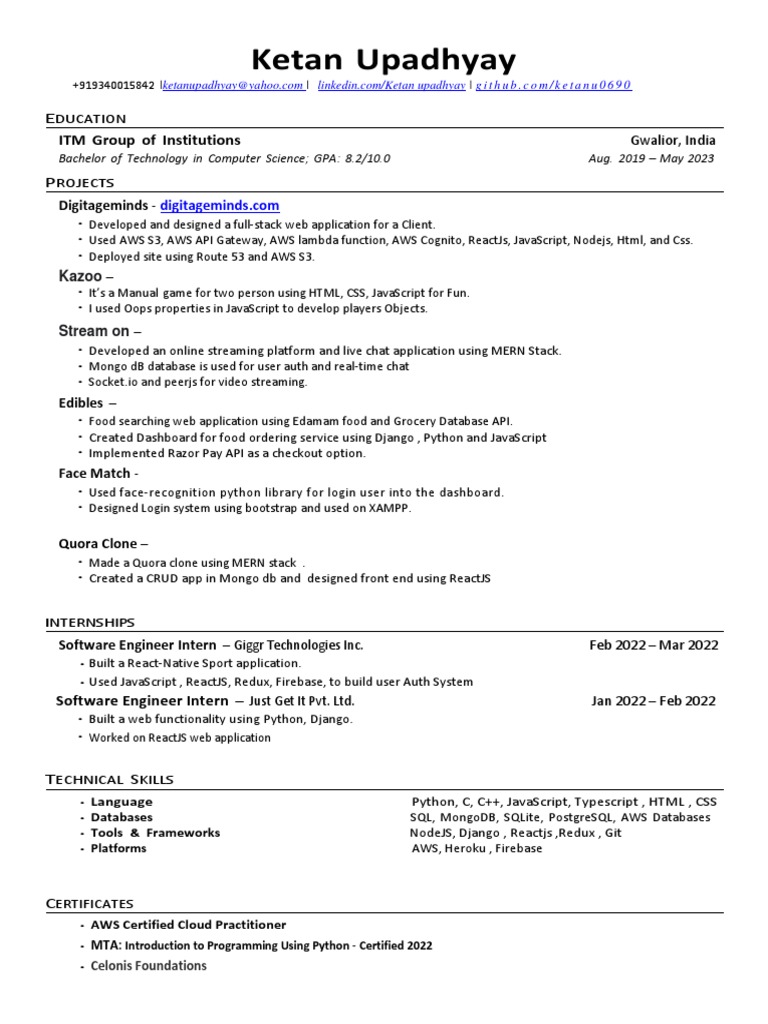 Ketan Resume | Download Free PDF | Amazon Web Services | Java Script