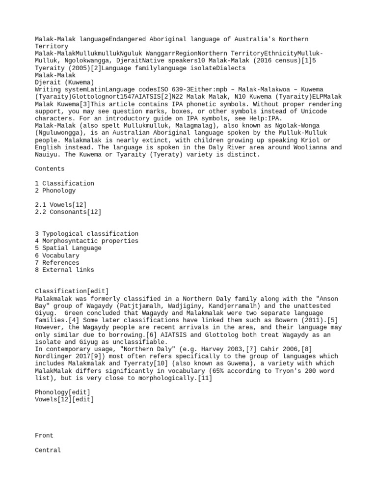 Aboriginal Language of Australia's Northern Territory | PDF | Verb ...