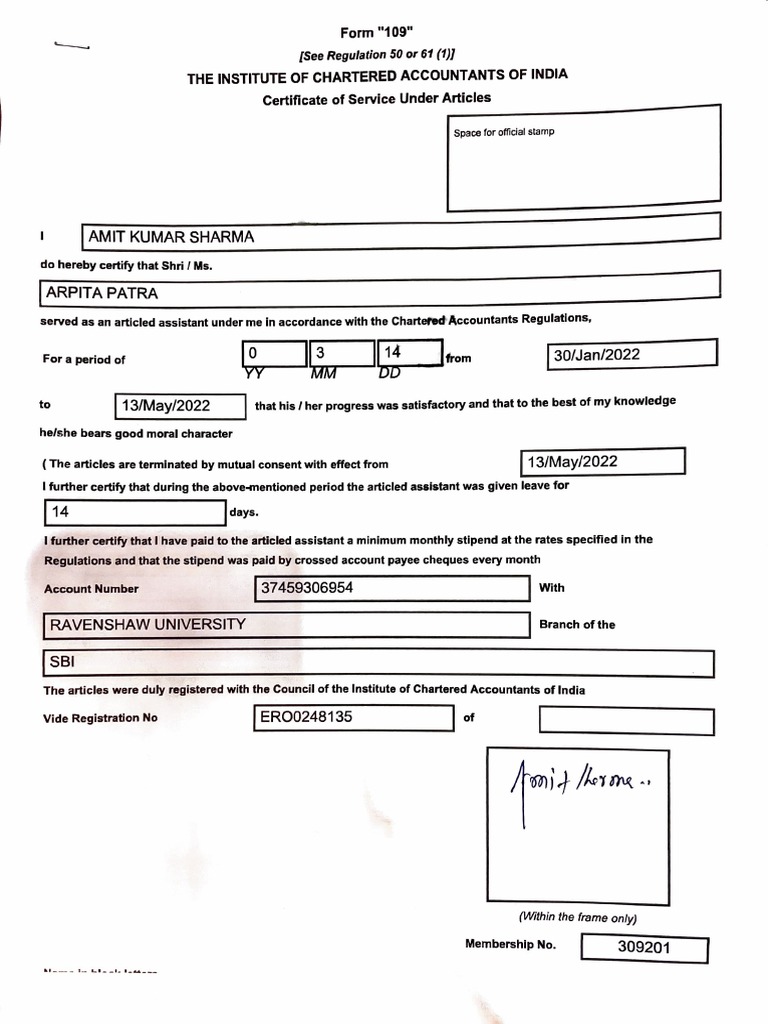 Form 109 | Download Free PDF | Service Industries | Financial Services