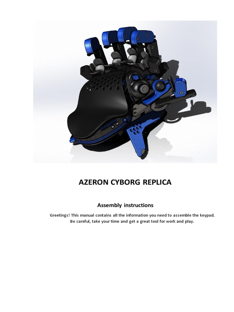 Azeron Cyborg Keypad Assembly Guide | PDF | Manufactured Goods | Equipment