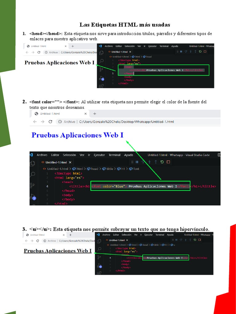 Etiquetas HTML | PDF | HTML | Hipervínculo
