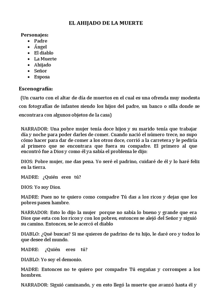 Guion El Ahijado de La Muerte | PDF