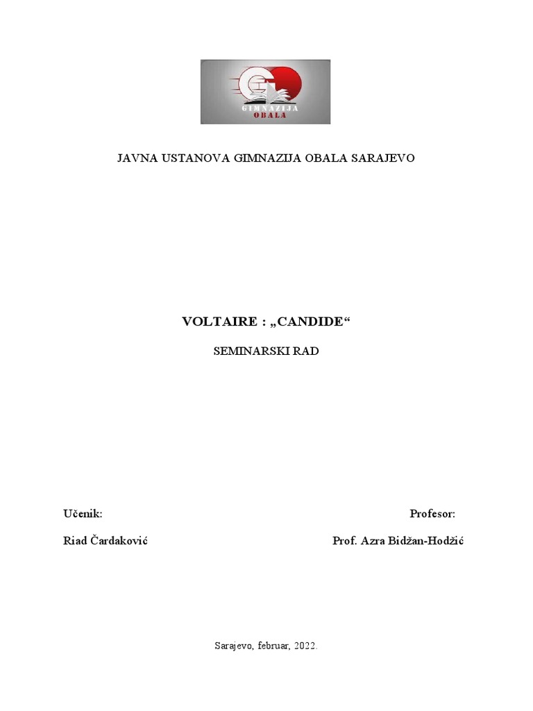 Candide Voltaier | PDF