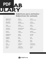 20 Adjetivos para Describir Animales | PDF | Organismos