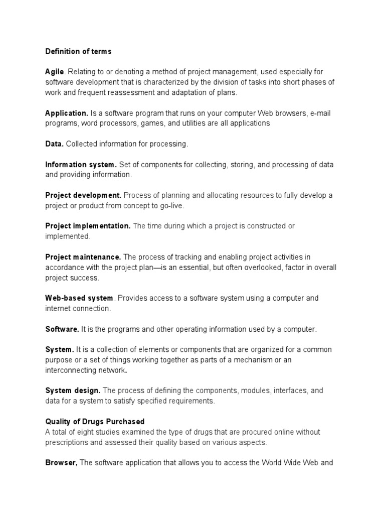 Definition of Terms | PDF | World Wide Web | Internet & Web