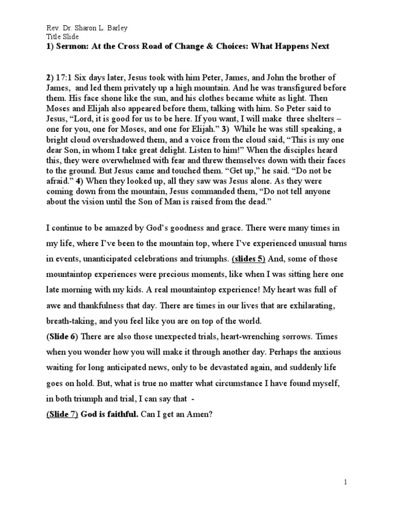 Rev. Dr. Sharon L. Barley Title Slide | PDF | Elijah | Glory (Religion)