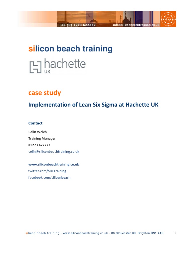 Lean Six Sigma Case Study Download | PDF