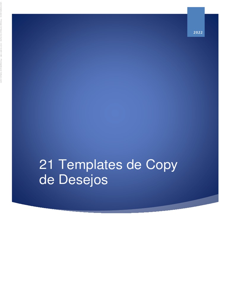 21 Templates de Copy para Desejos 2022 | PDF