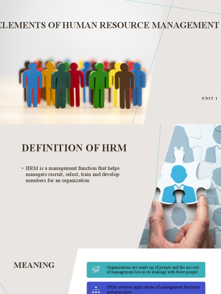 Elements of HRM - SYBBA-IB | PDF | Human Resource Management ...