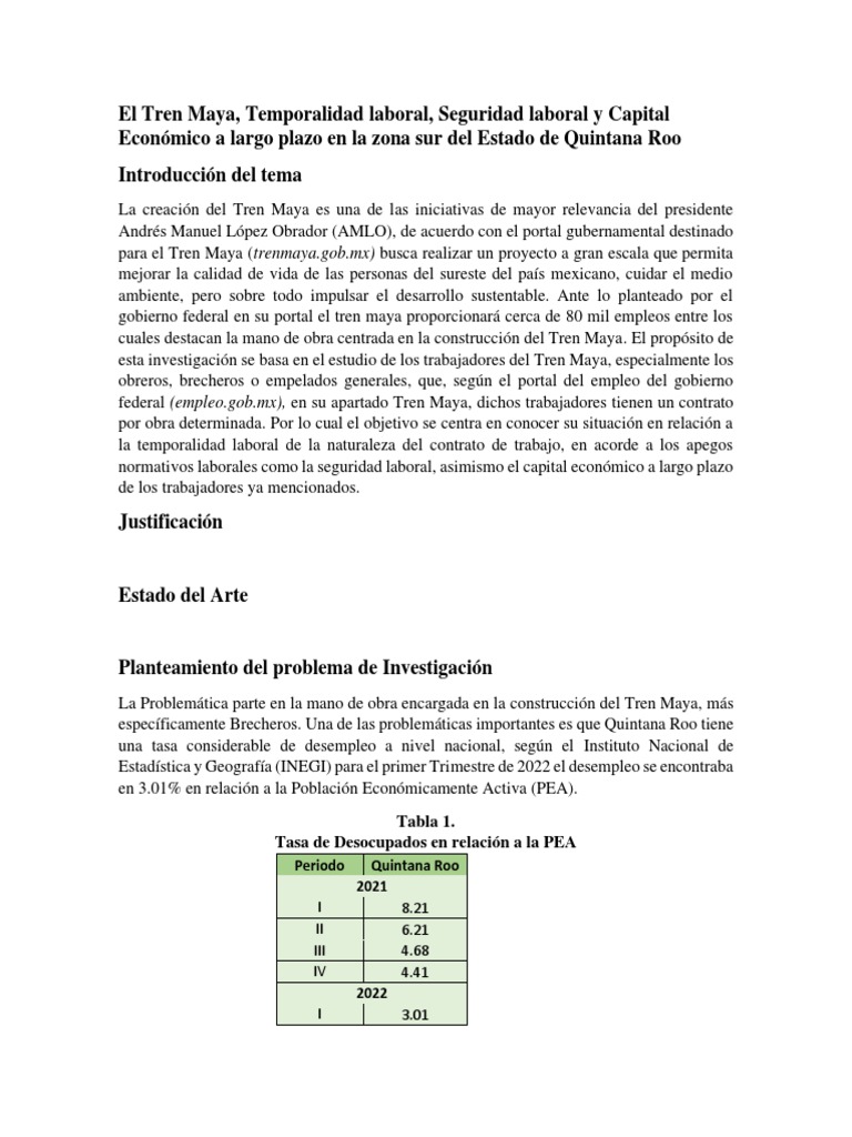 Proyecto de Tesis DJNV 15.07.22 | PDF | Desempleo | México
