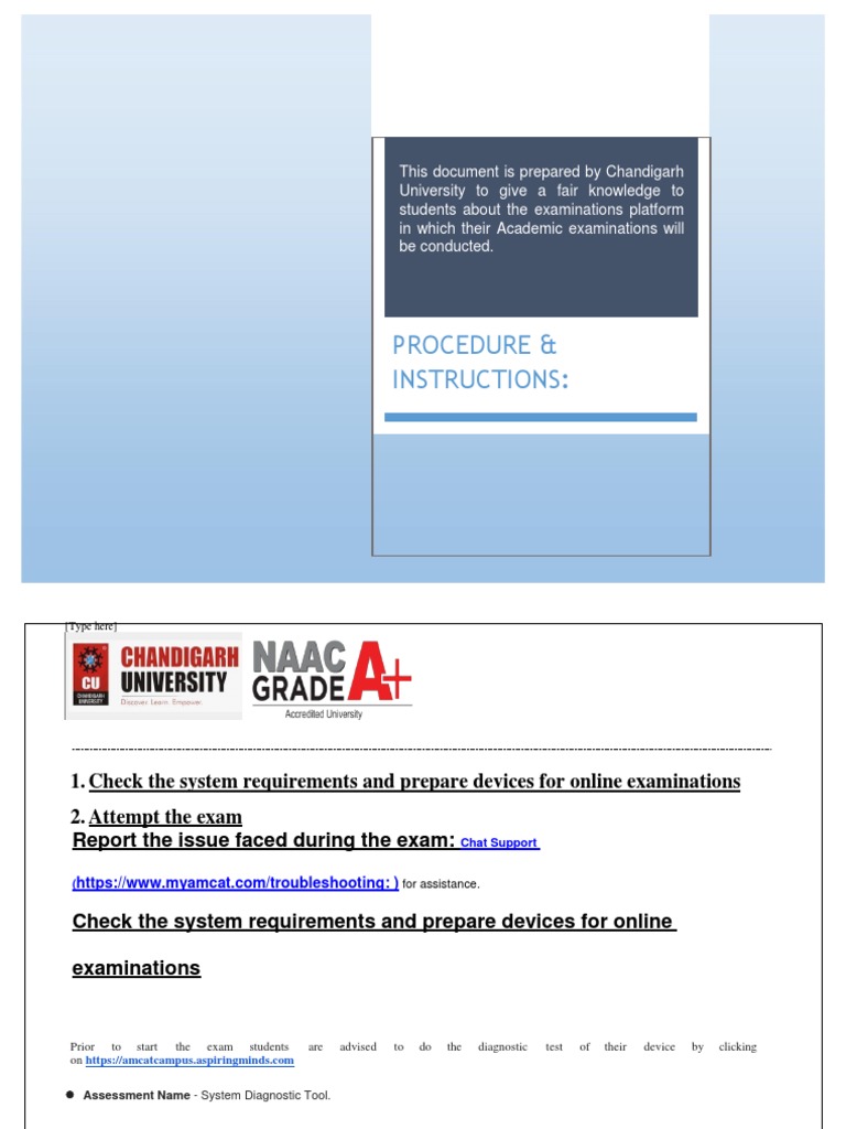 Online Exam Guidelines For Students Pdf Test Assessment Password