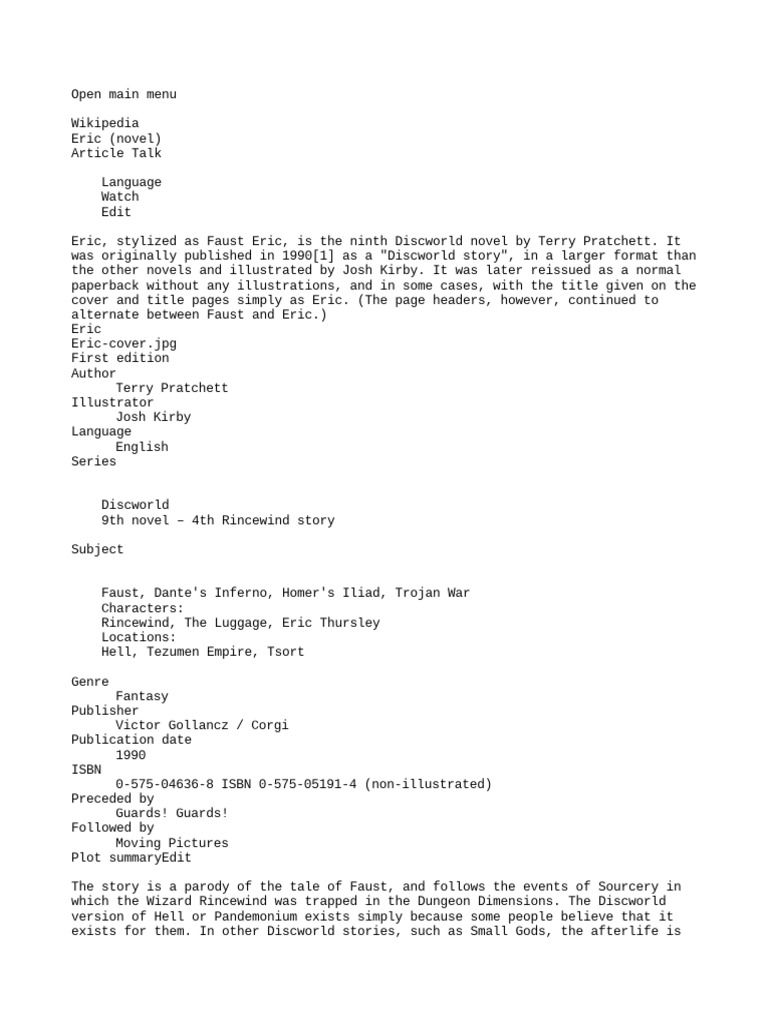 09 Eric | PDF | Discworld | Terry Pratchett