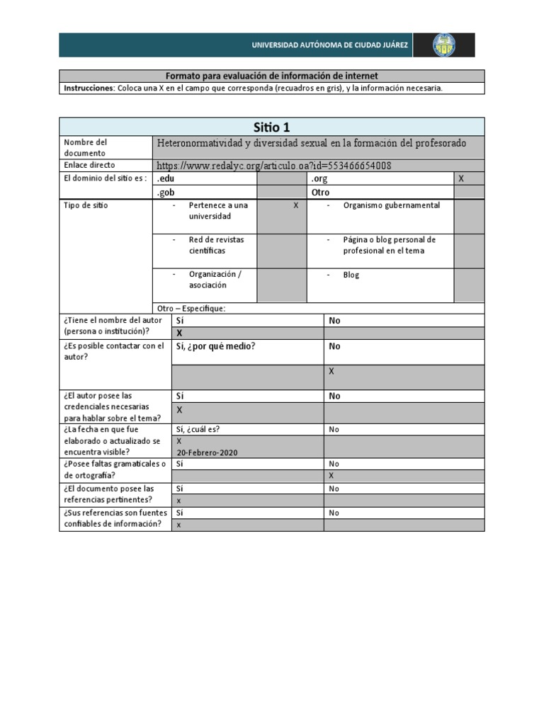 B8 Instrumento de Evaluacion B8 | Descargar gratis PDF | Blog