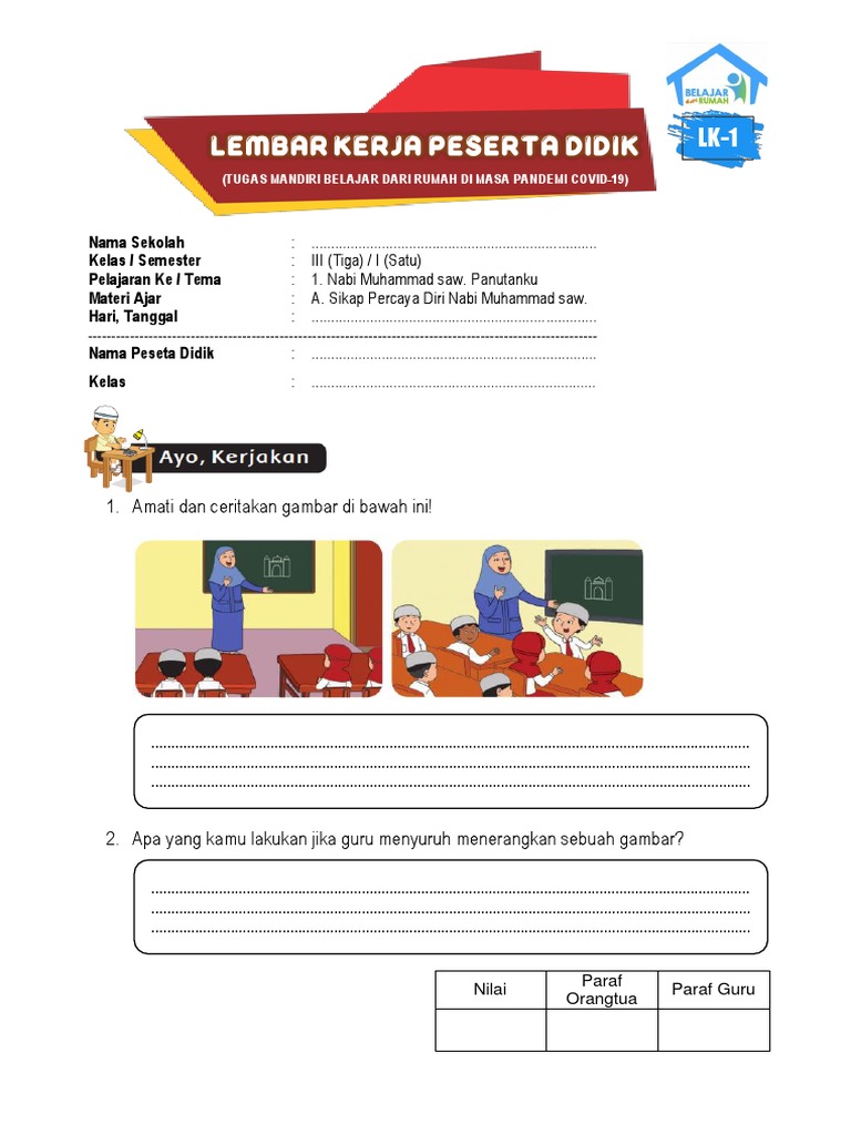 Lkpd Kls 3 Pelajaran 1 Pdf