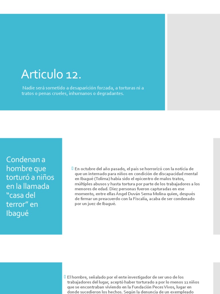 Articulo 12 | PDF | Tortura | Crímenes