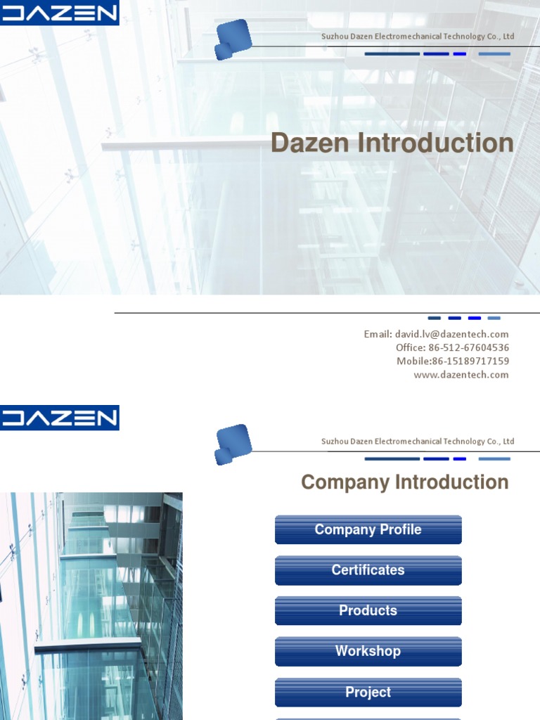 Dazen-Introduction | PDF | Elevator | Escalator