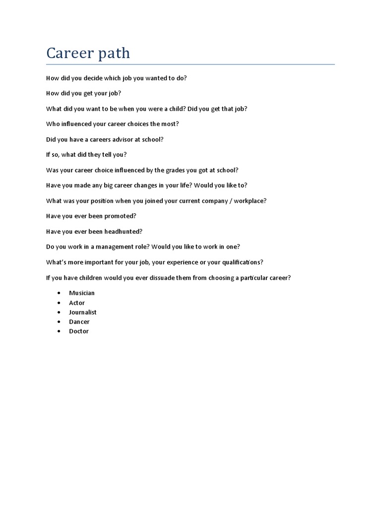 Career Path | PDF