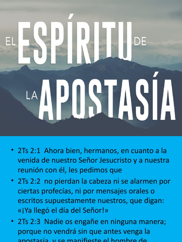 Señales de la Apostasía en la Fe | PDF | Cristo (título) | Apostasía