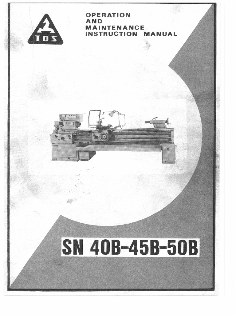 Operation Manual for SN 40B-50B Machines | PDF | Manufactured Goods ...