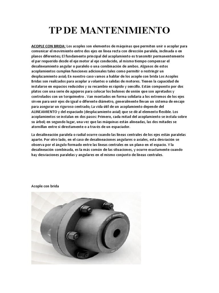 Acople Con Brida y A Cadena | PDF | Engranaje | Bienes manufacturados