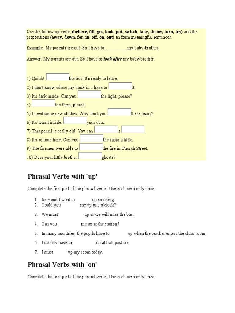 Phrasal Verbs | PDF | Cost Of Living