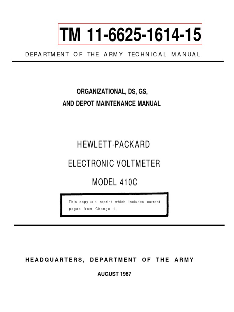 HP 410C Manual | PDF | Voltage | Power Supply