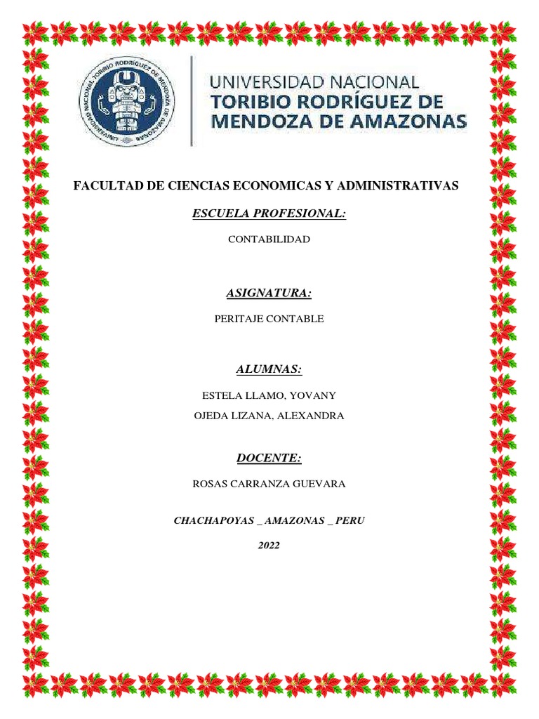Informe Pericial Contable Tercera Unidad | PDF | Contador | Contabilidad