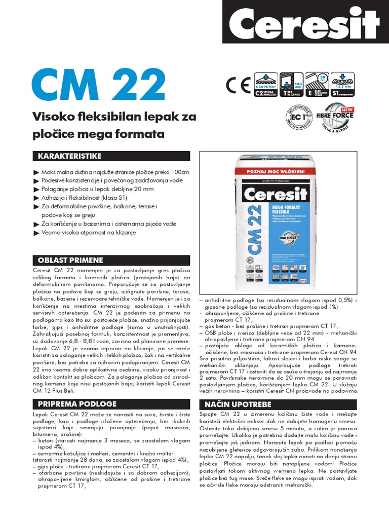 Ceresit cm22 Tds Rs 2021 | PDF