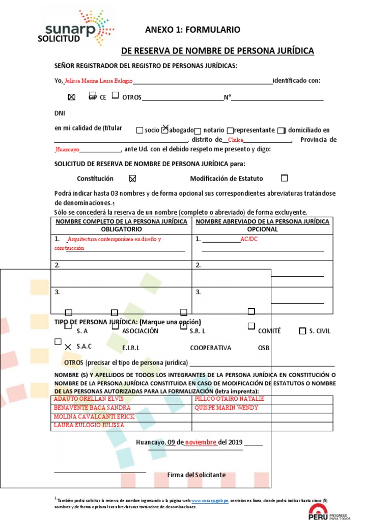 Formato Solicitud Reserva Nombre Persona | PDF | Derecho