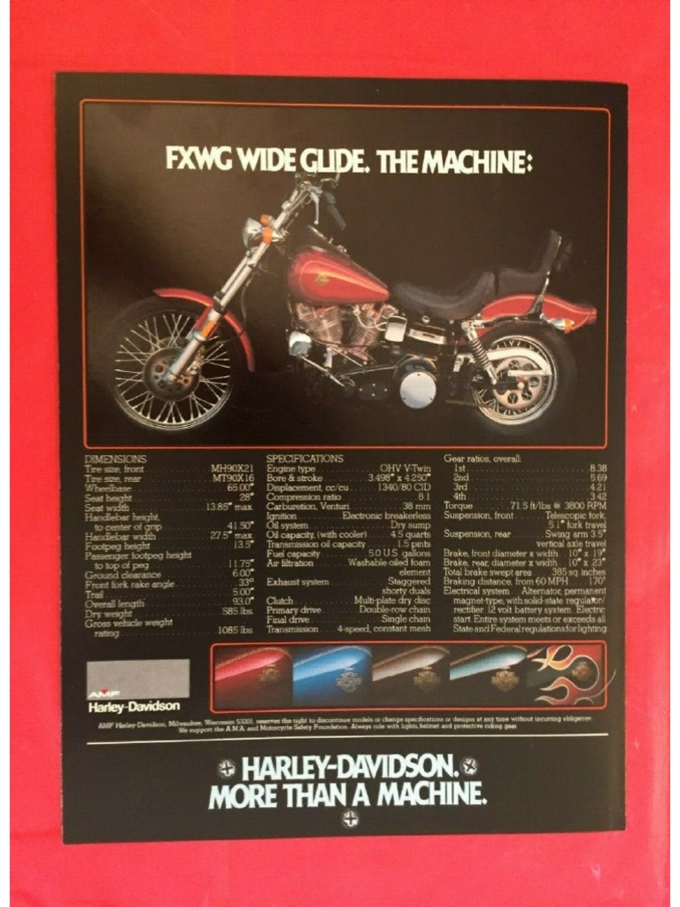 1980 Harley Davidson Sales Brochure Page | PDF