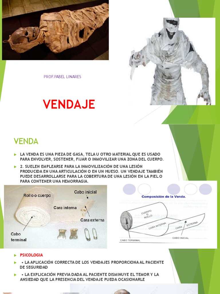 VENDAJE | PDF | Especialidades Medicas | Medicina CLINICA