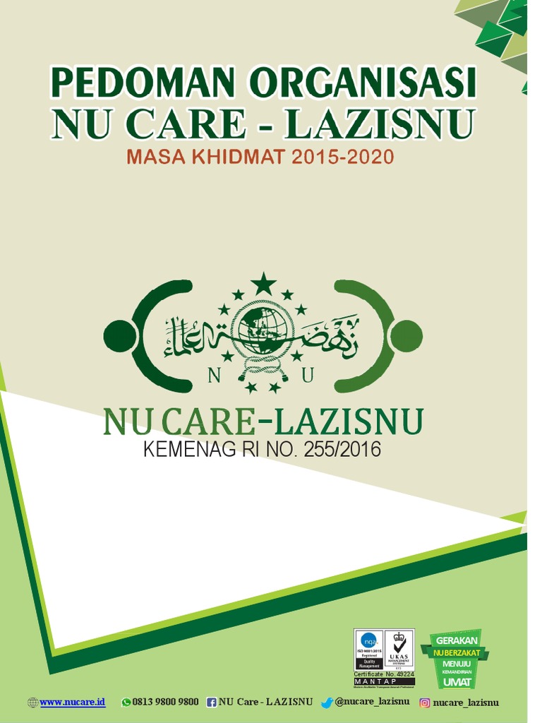 Pedoman Organisasi NU Care-LAZISNU | PDF | Agama & Spiritualitas