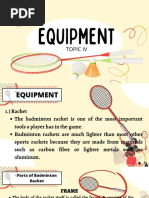 Grade 11 PE "Badminton" | PDF | Materials | Sports