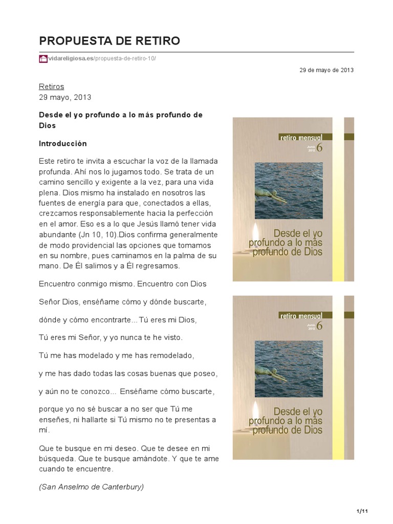 Desde El YO Profundo A Lo Profundo de Dios | PDF | Amor | Gracia divina