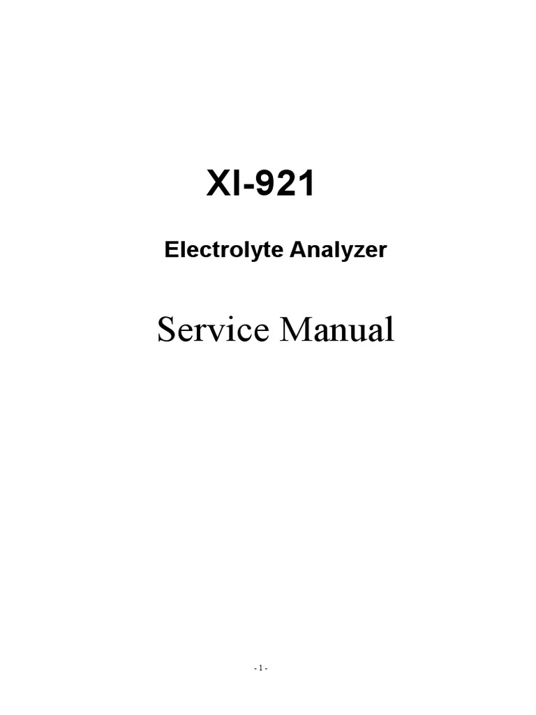 CBS 400 Electrolyte Analyzer Manual | PDF | Valve | Electrical Connector