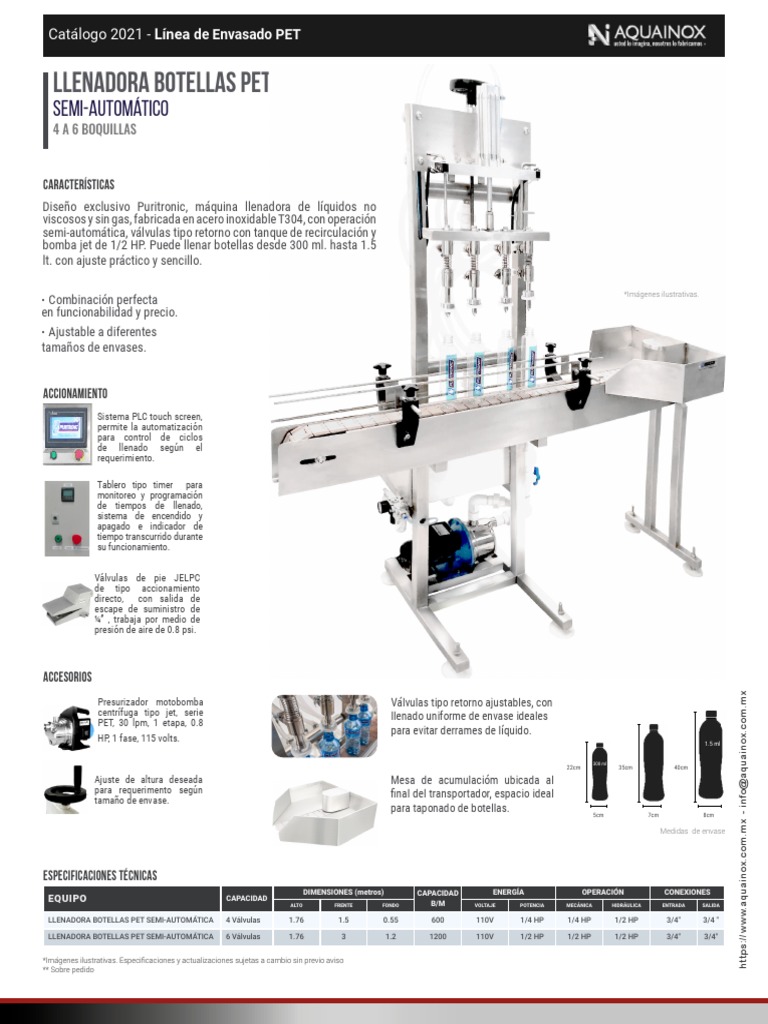 LLenadora Botellas PET 4 | PDF | Ingeniería mecánica