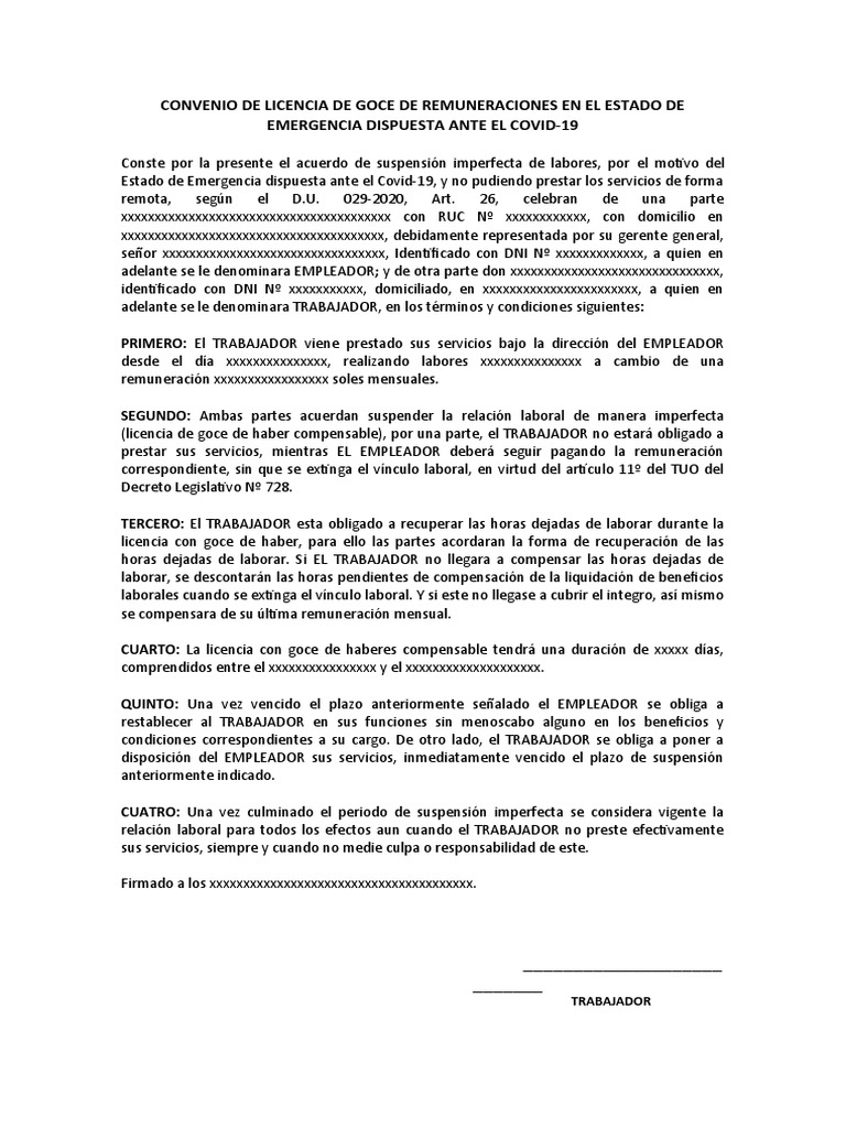 Licencia Con Goce de Haber.1docx | PDF | Salario | Gobierno