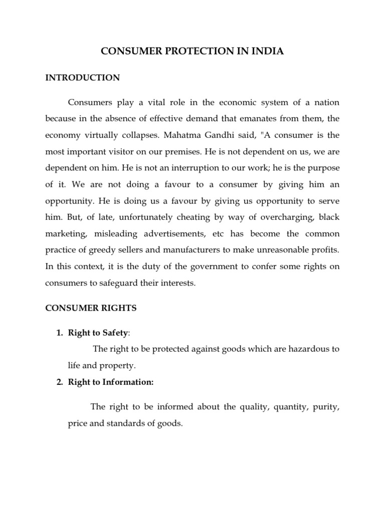 Consumer Protection in India - Paari | PDF | Consumer Protection ...