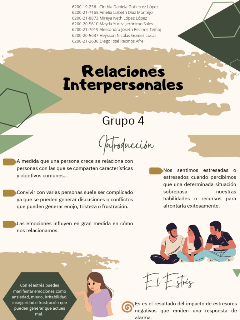 Relaciones Interpersonales | PDF | Estrés (biología) | Las emociones