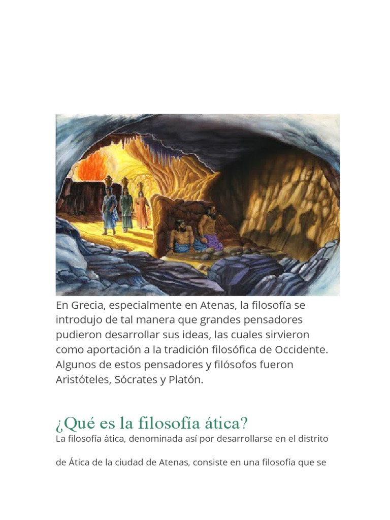 Filosofía Ática: Sócrates, Platón y Aristóteles | PDF | Platón | Sócrates
