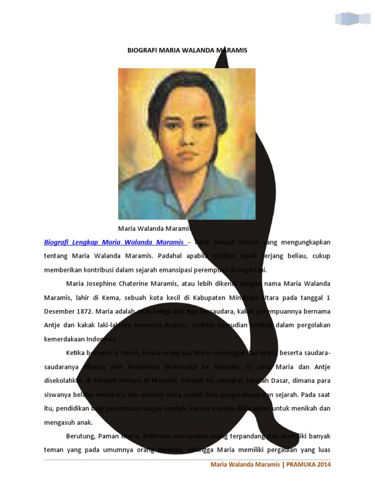 Biografi Maria Walanda Maramis | PDF | Ilmu Sosial | Kesehatan Holistik