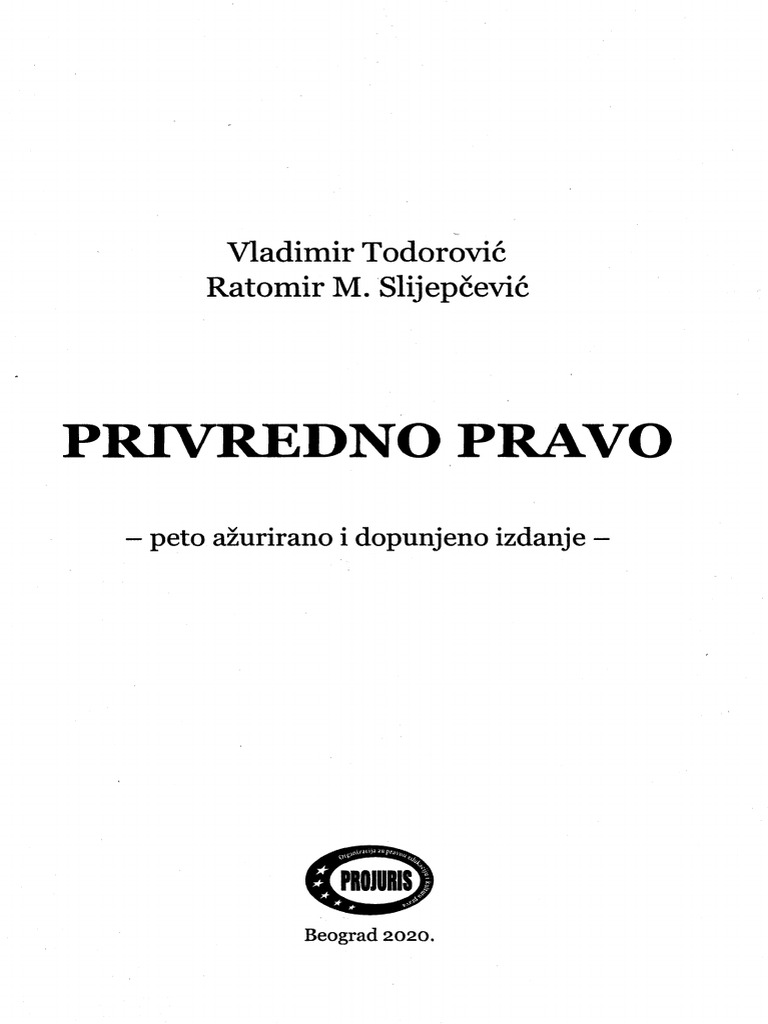 Privreda 2020 Projuris | PDF