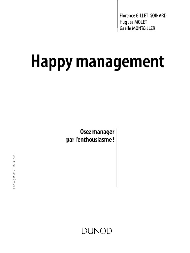 Happy Management - Dunod | PDF