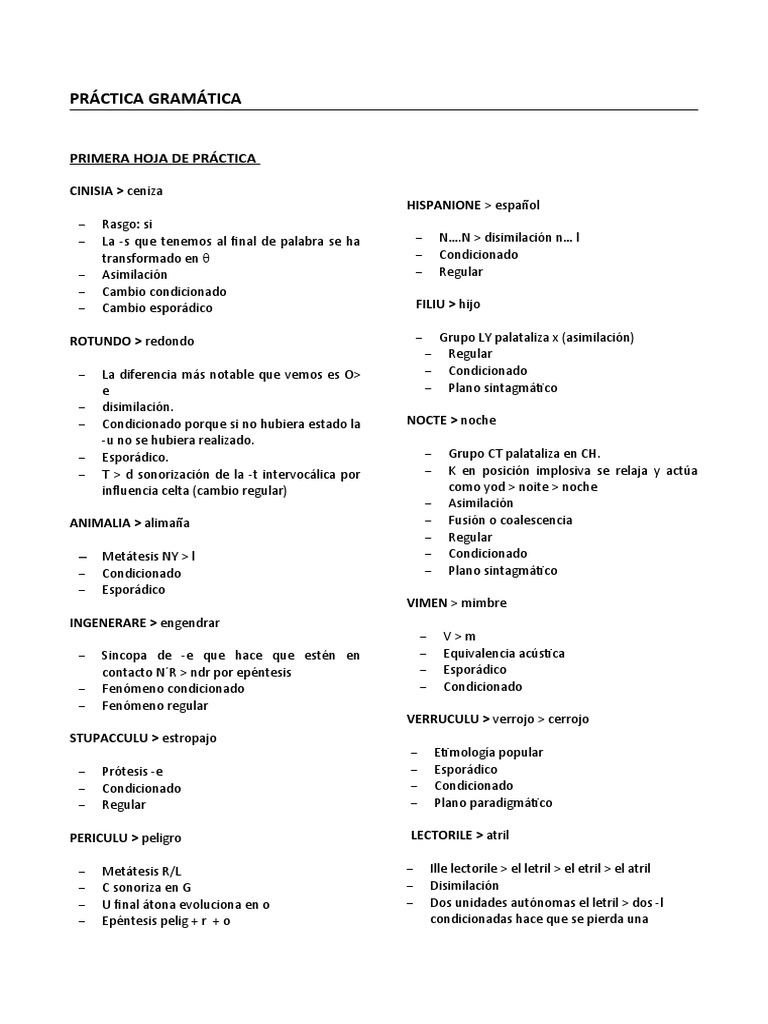 Práctica Gramática | PDF | Fonema | Fonética