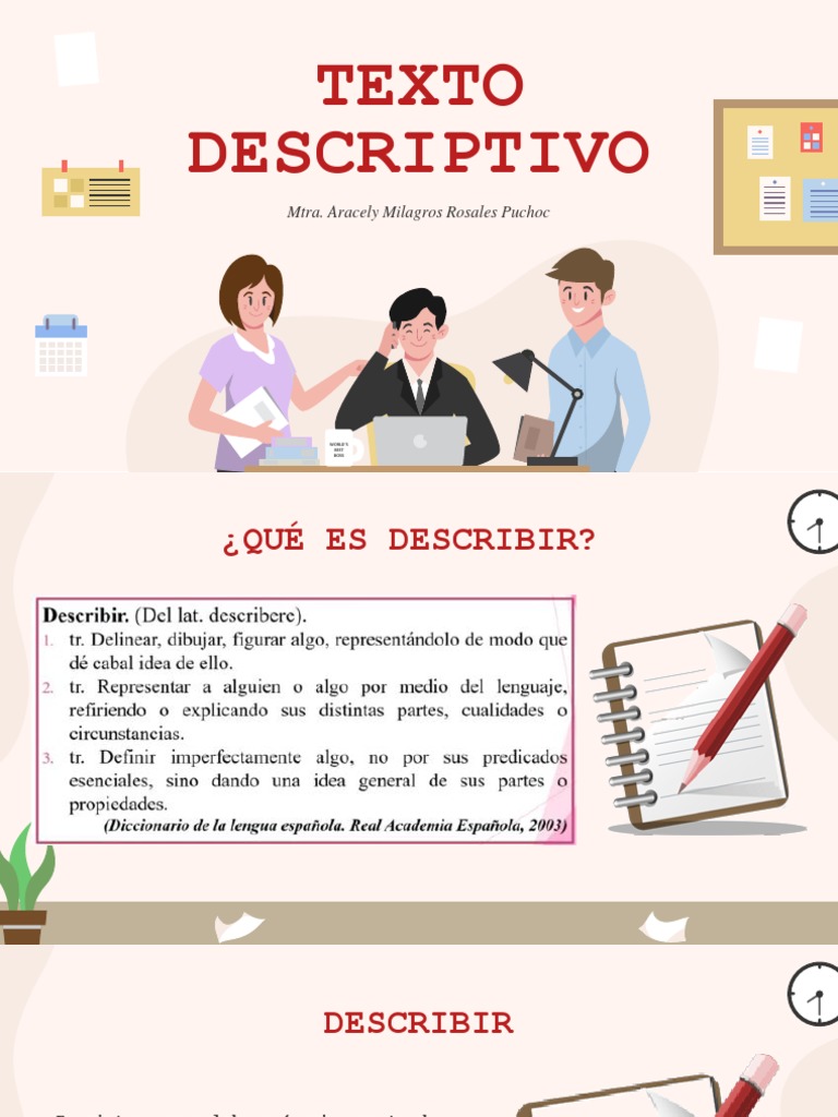 Texto Descriptivo | PDF | Retrato | Verbo