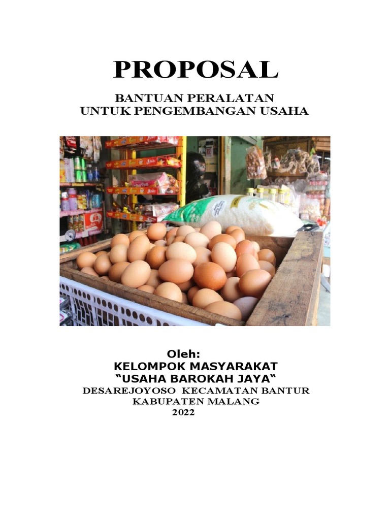Proposal Pengembangan Usah Kios Sembako | PDF